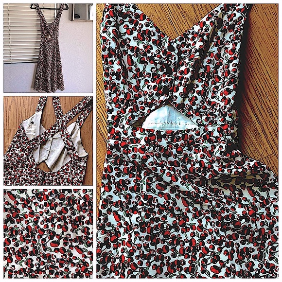 Forever 21 | Dresses | Love 2 Red Floral Print Cutout Dress | Poshmark